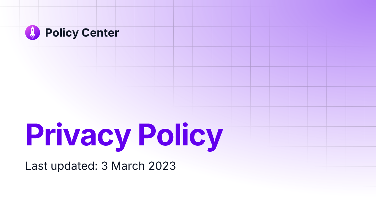 Privacy Policy | Policy Center